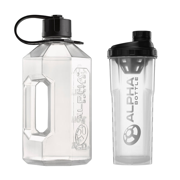 Alpha Bottle XXL + Alpha Bottle 1000 V2 Anti-Bacterial Shaker - Alpha Designs